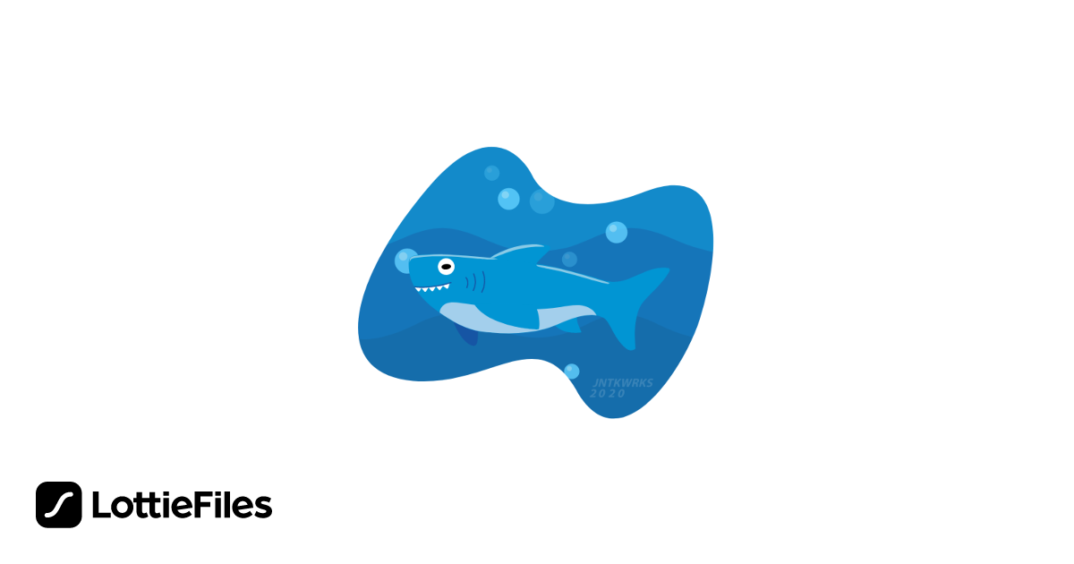 Free 🦈 Sharky Character Loop Animation by JNTKWRKS | LottieFiles