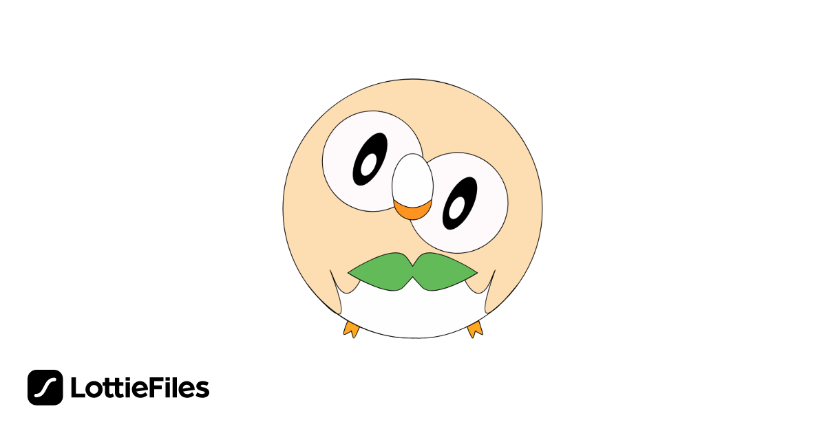Free Rowlet Pokemon Animation by Majed | LottieFiles