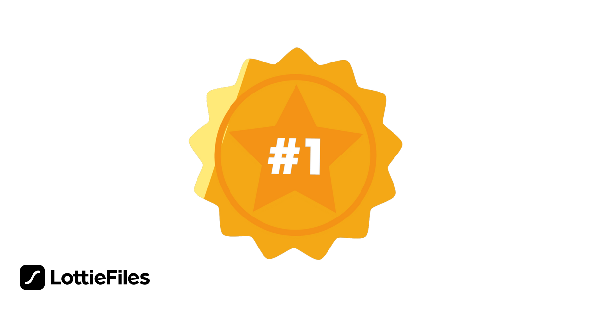 Free #1 Badge Animation by Alex | LottieFiles