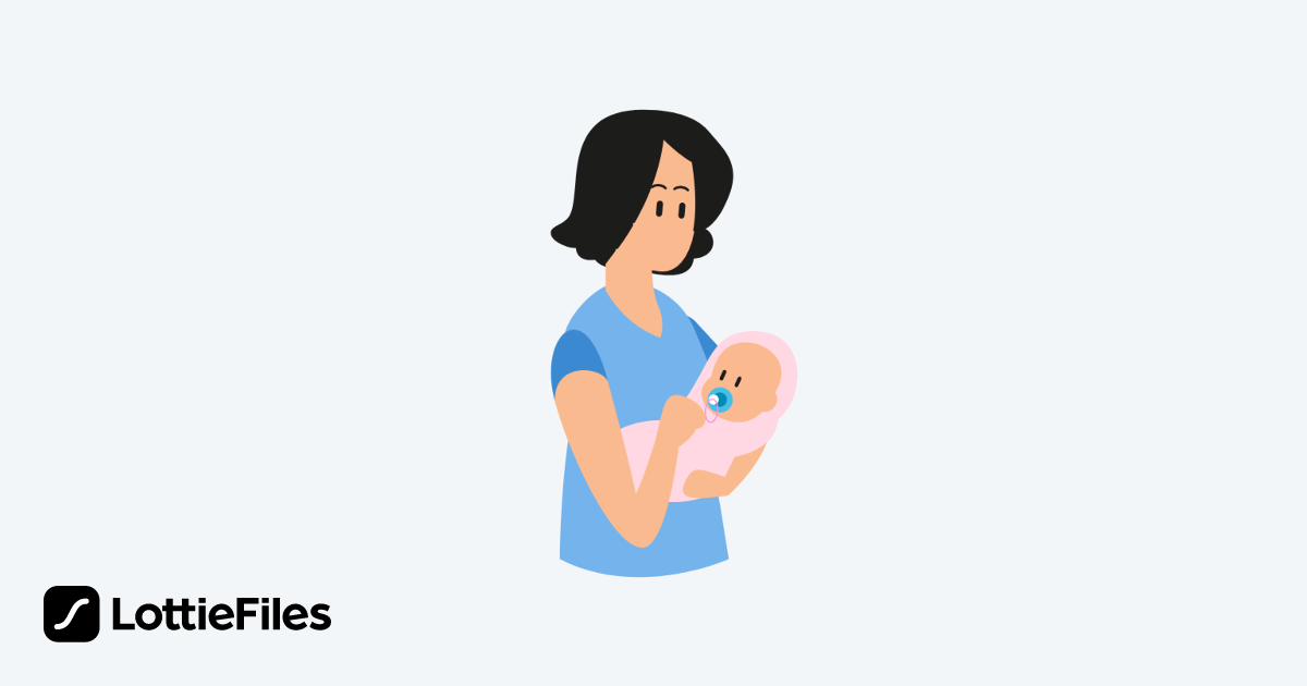 Free Mom and new baby born Animation by Kris | LottieFiles