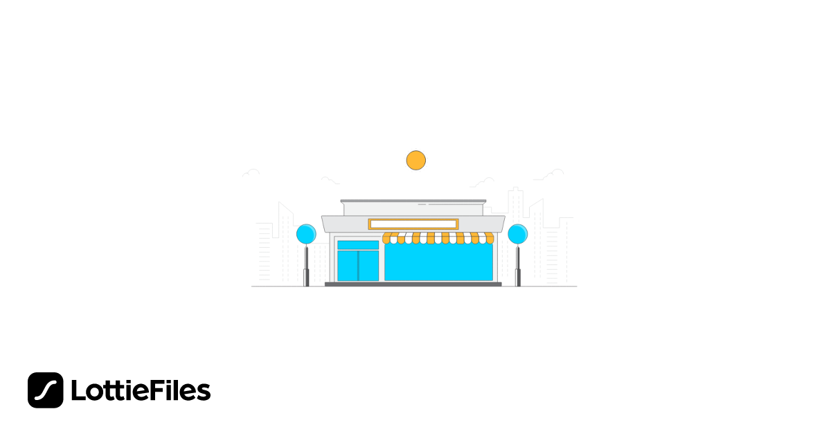 Free Store building front facade Animation by Abdul Latif | LottieFiles