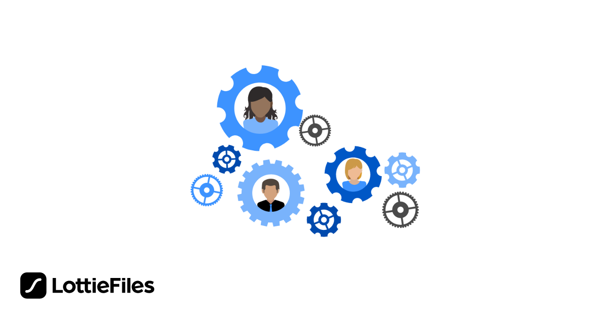 Free Cogs and people Animation by AmyMatthews | LottieFiles