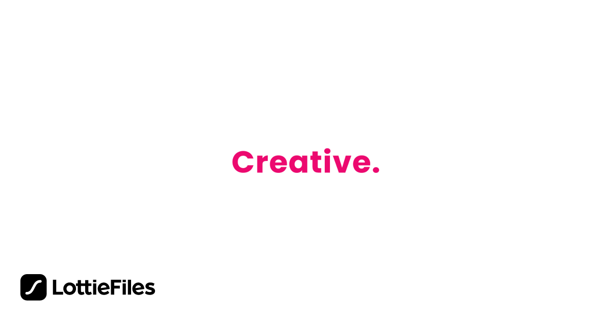 Free Creative text animation Animation by Suhayra Sarwar | LottieFiles