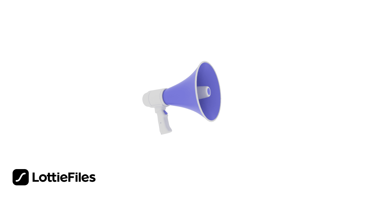 Free Megaphone 3D Animation by Colin Plathe | LottieFiles