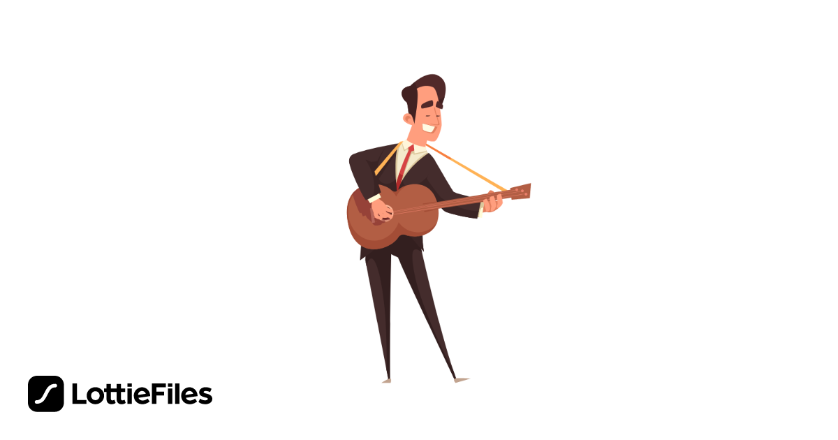 Free Guitarist Animation by Alexander Rozhkov | LottieFiles