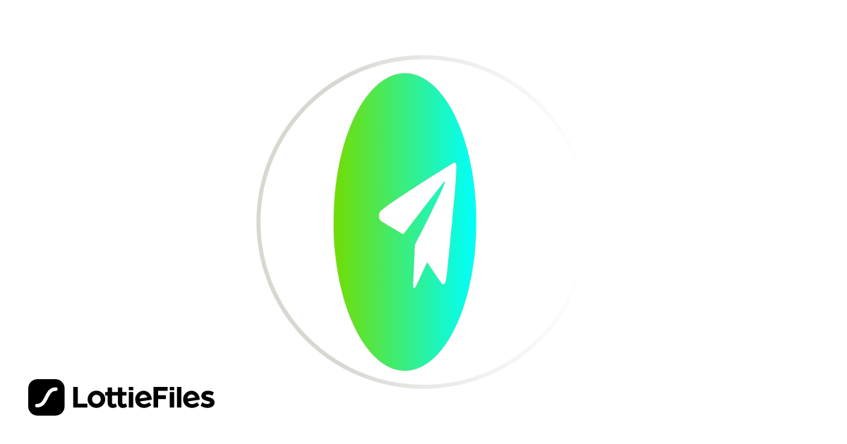Free Telegram gradient color 3D icon rotation Lottie JSON animation ...