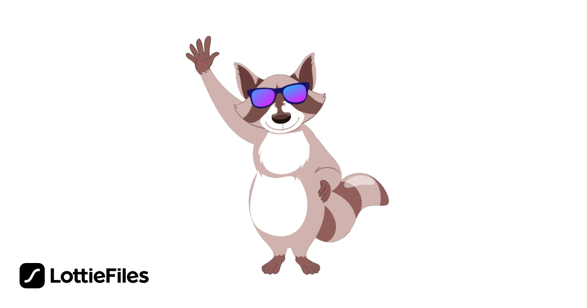 Free Cute Raccoon Dancing Animation by Tanjil Mahmud | LottieFiles