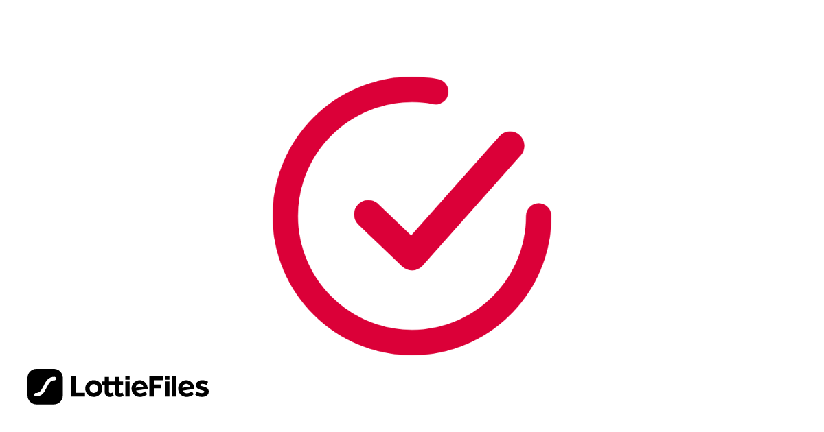 Free Red Circle Check Animation by Natalie Wood | LottieFiles