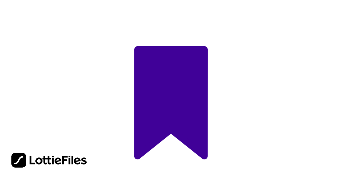 Free Bookmark icon Animation by James Clement | LottieFiles