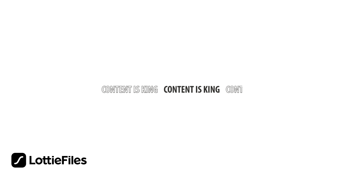 Free Content is King Animation by Christian | LottieFiles