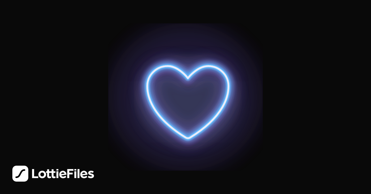 Free pulsing neon heart Animation by Hamed | LottieFiles