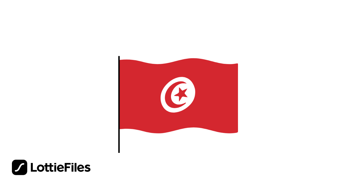 Free Tunisia flag Lottie JSON animation Animation by Weblodge | LottieFiles