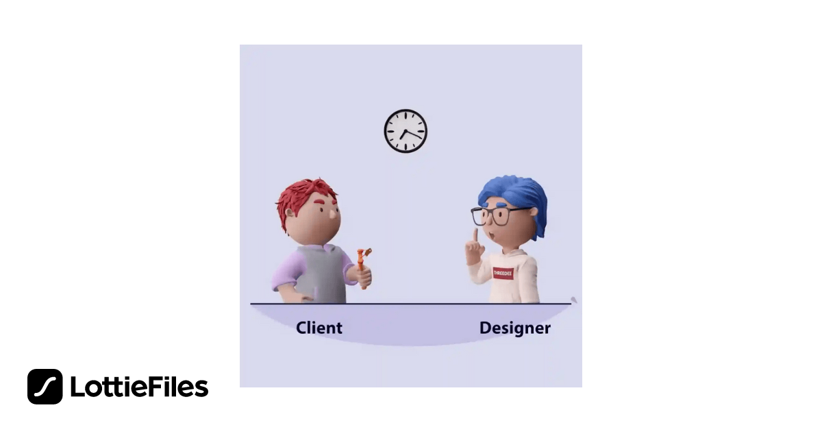Free Client vs Designer Animation by Irfan | LottieFiles