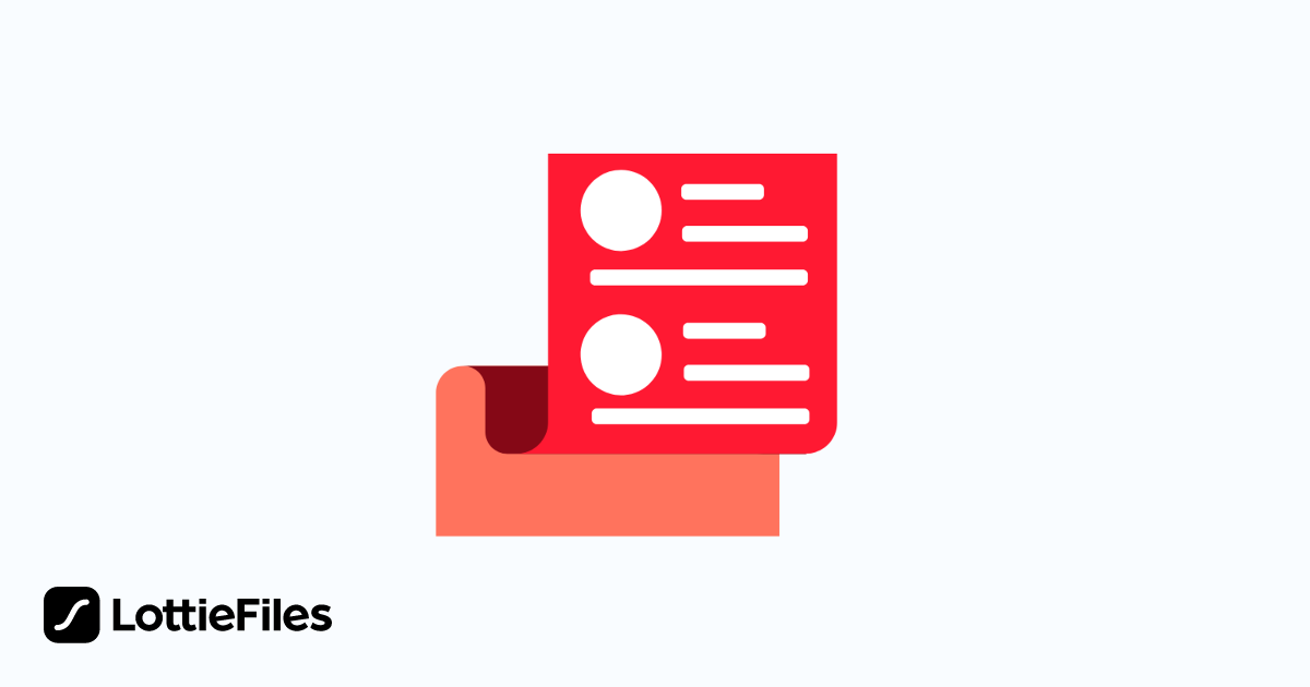 Free Bill Animation by Lalit | LottieFiles