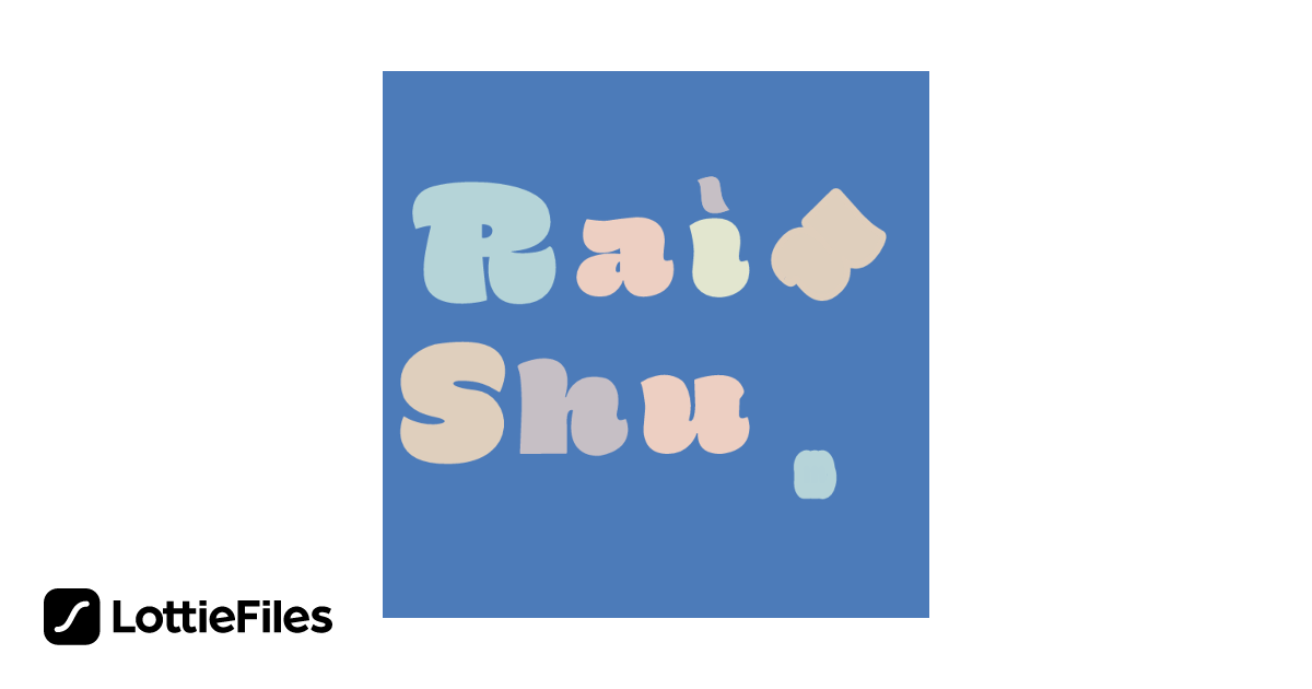 Free Lottie logo Animation by Rain | LottieFiles