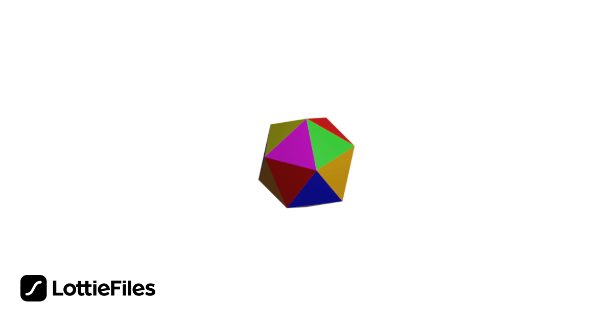 Free Multilcolored Rotating Ico Sphere Animation by Majed | LottieFiles