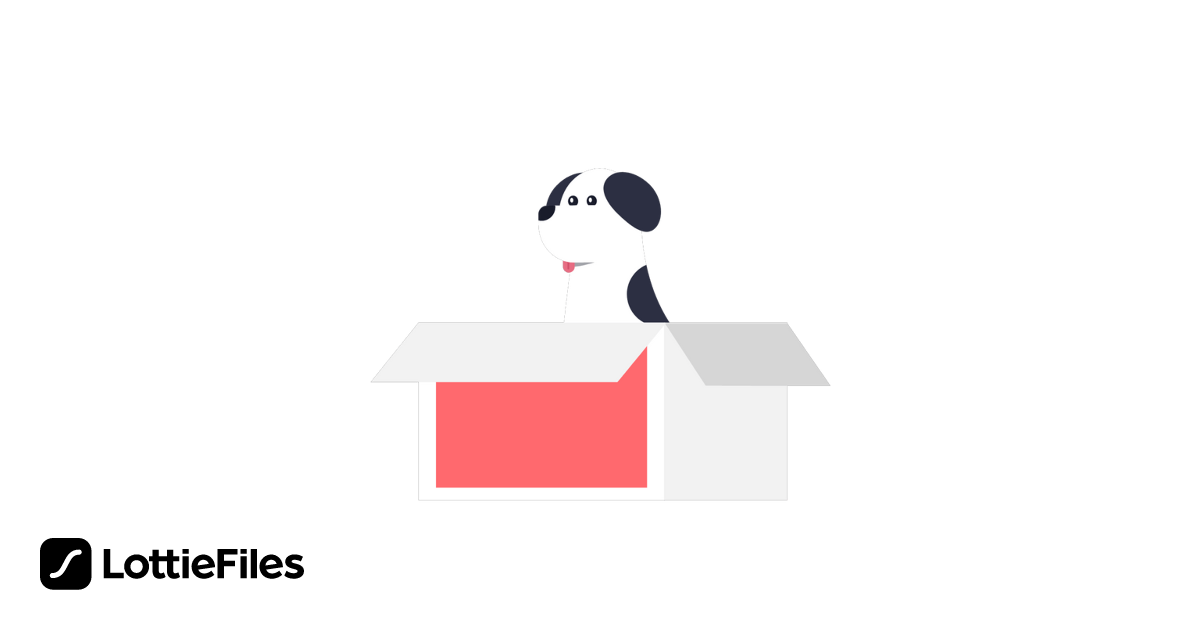 Free Dog Popping Out of CUDDLY Box Animation by Joyee | LottieFiles