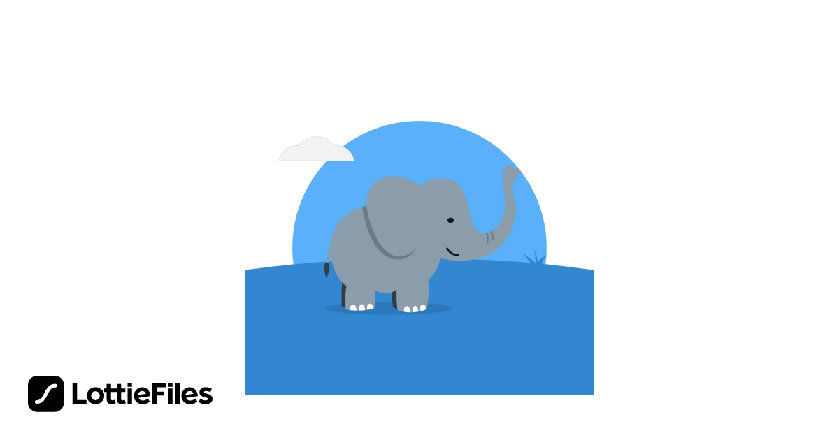Free blue-elephant Animation by Josh | LottieFiles