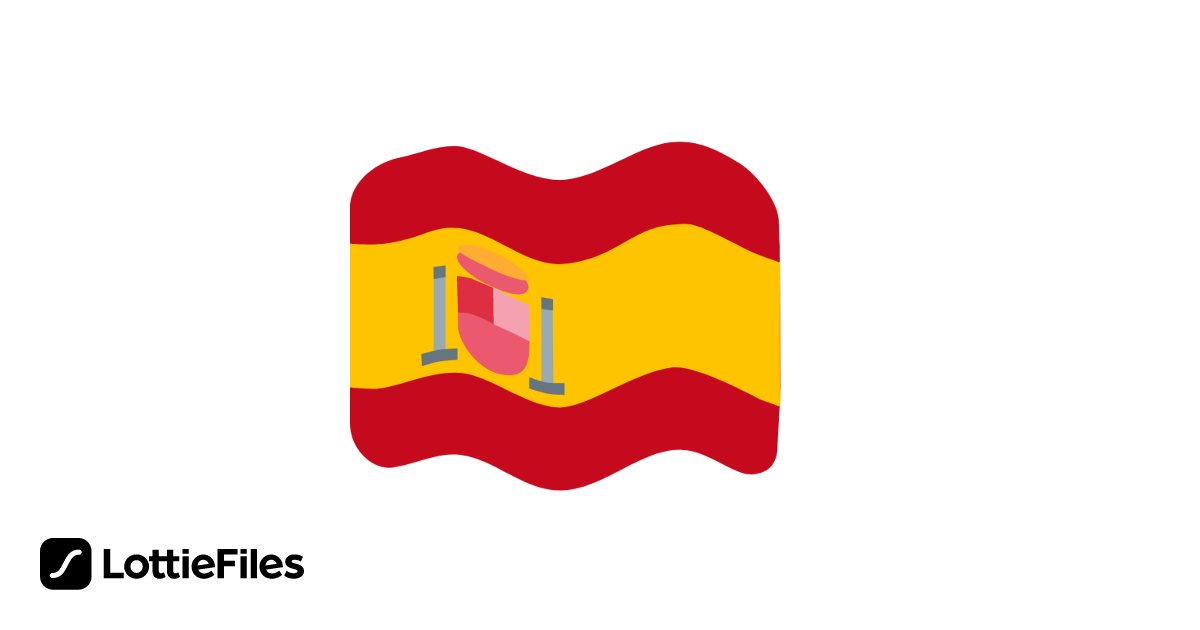 Free Spain Flag Emoji Animation by Marion Gwerder | LottieFiles