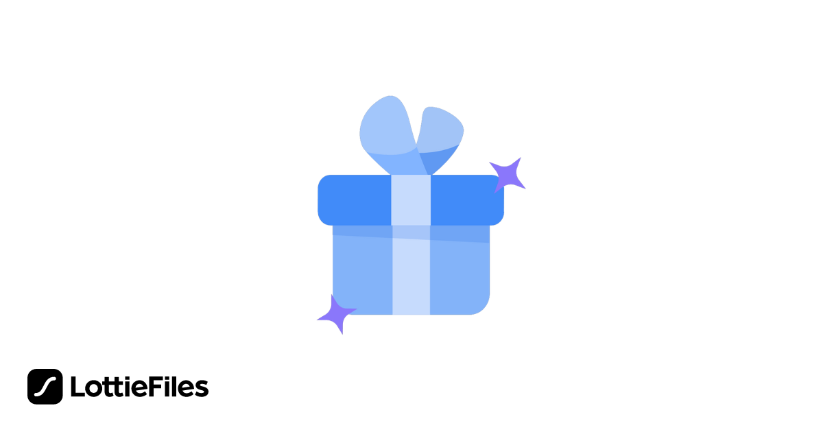 Free Blue gift purple sparkle Animation by roqsteadydoc | LottieFiles