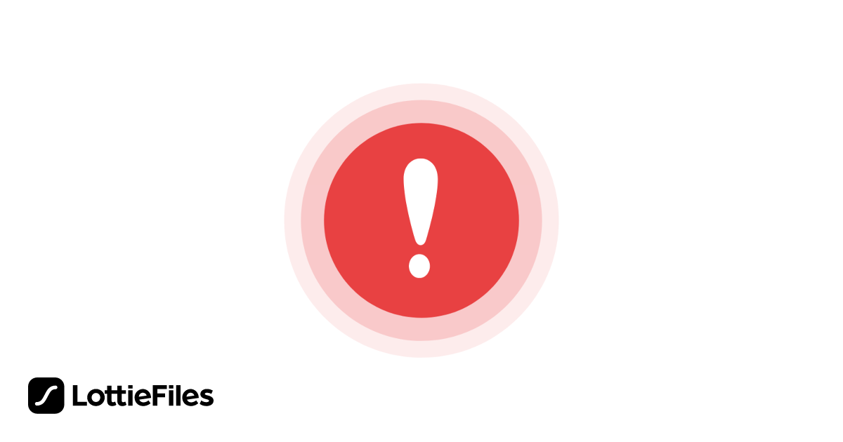 Free Alert Icon Exclamation Animation by Luis Talavera | LottieFiles