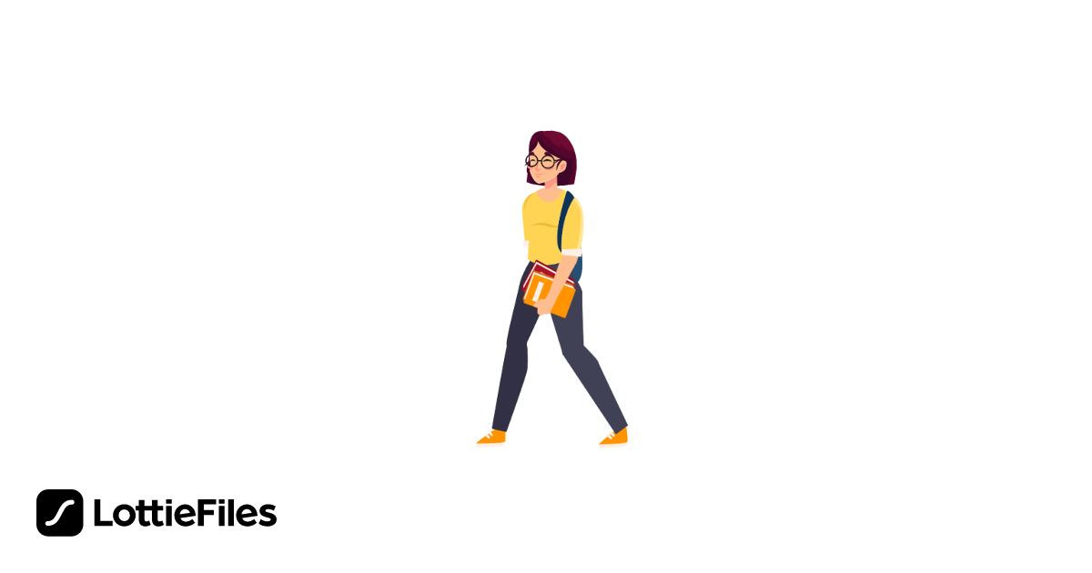 Free Female Character Walking Animation by Muammar Faiq | LottieFiles