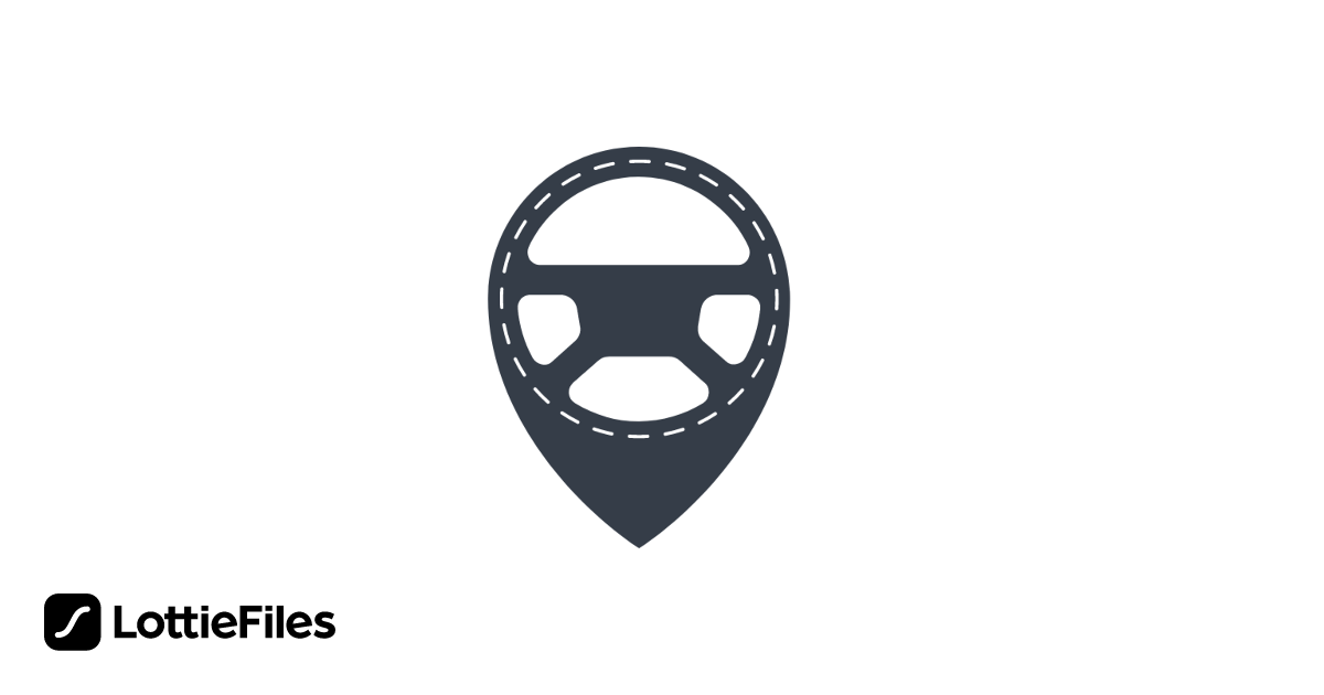 Free Driver steering wheel map marker taxi rent car sharing Animation ...