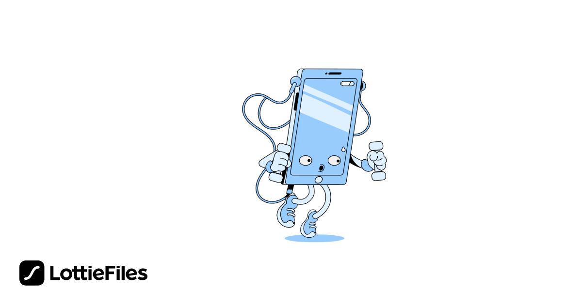 Free phone running Animation by safisoft | LottieFiles
