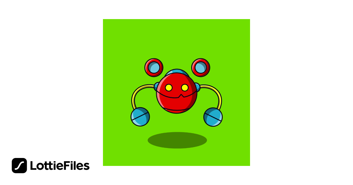 Free Flying Red Round Robot Animal Animation by Studio | LottieFiles