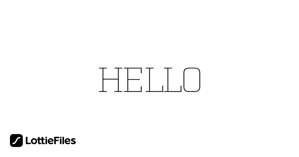 Free Hello Text Animation Animation by Mohiminul Islam | LottieFiles