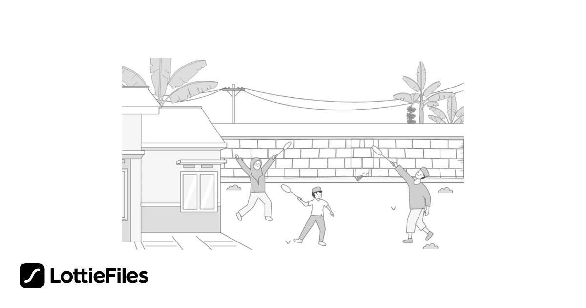 Free playing badminton Animation by Elsa | LottieFiles