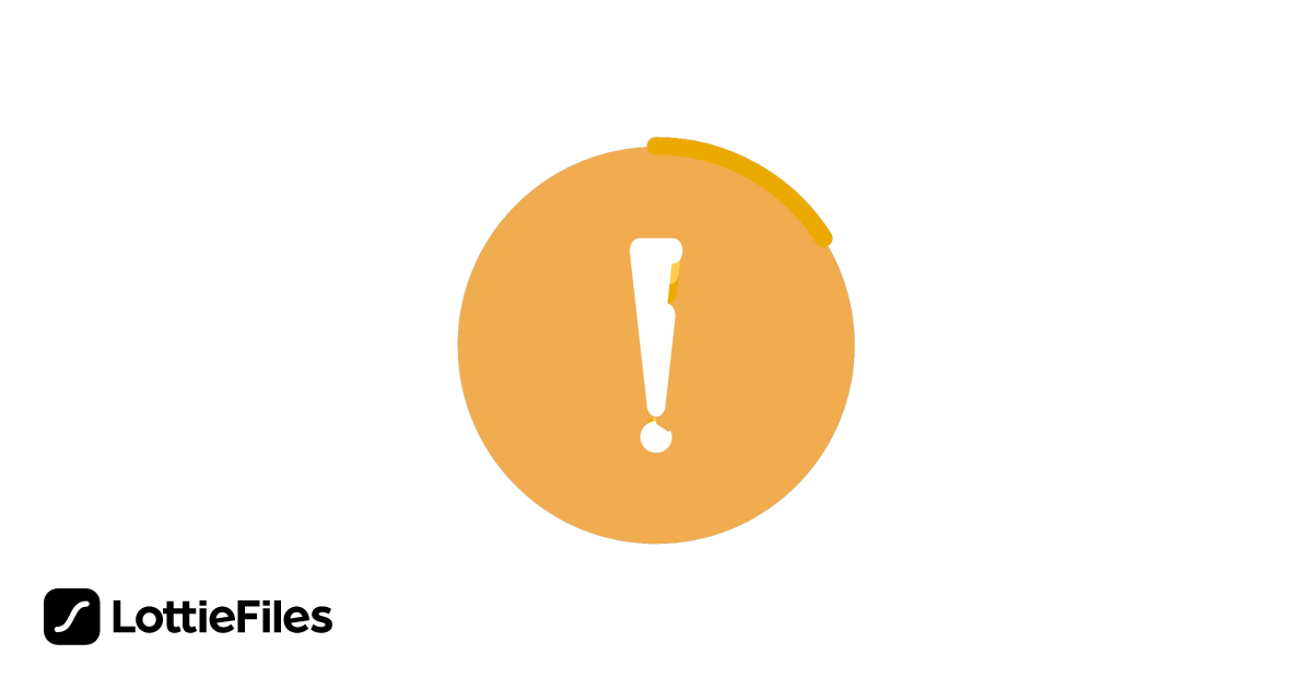 Free Warning Animation by Bryan Gomez | LottieFiles