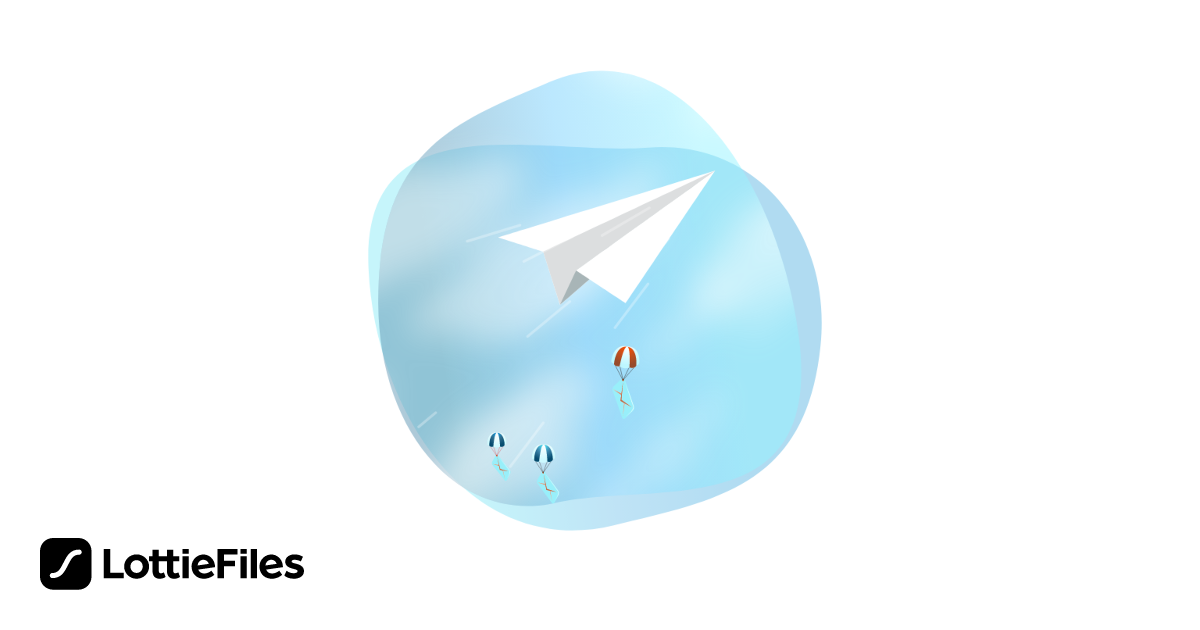 Free Paper Plane Dropping Mails Animation by Timothée | LottieFiles