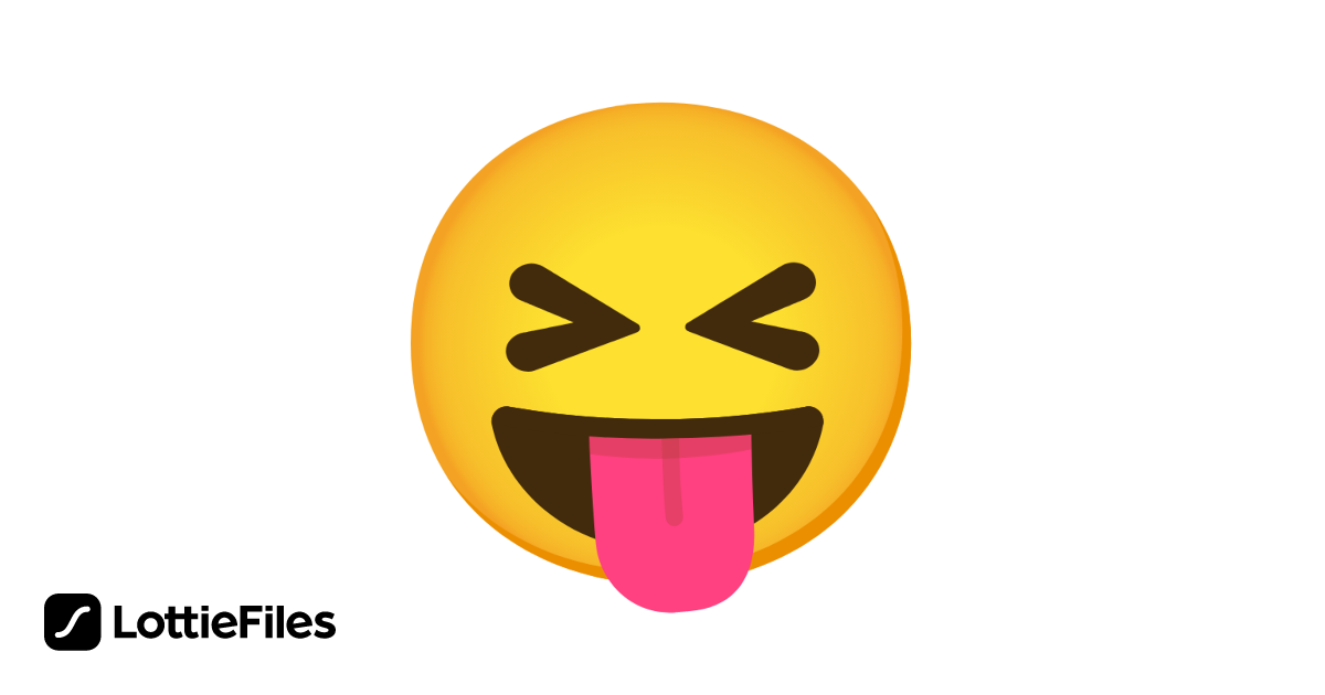 Free Squinting tongue Animation by LottieFiles Mobile | LottieFiles