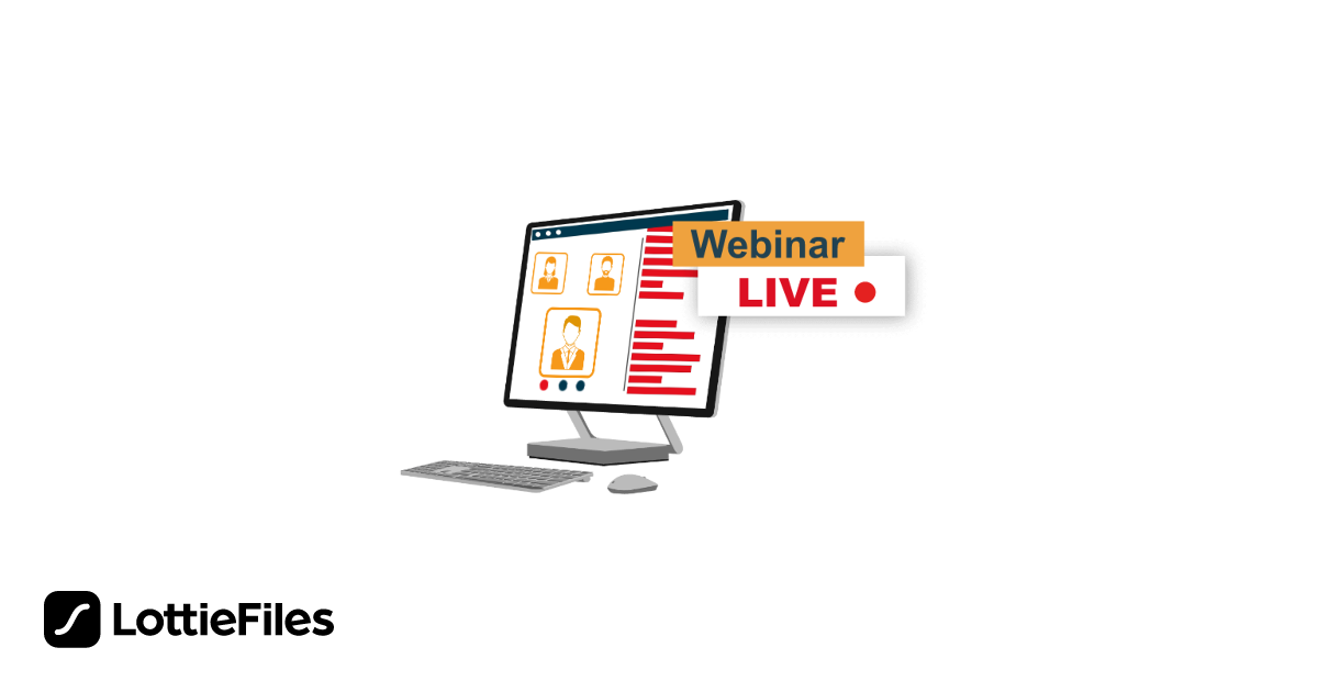 Free Webinar Live icon overlay Animation by Dimit | LottieFiles