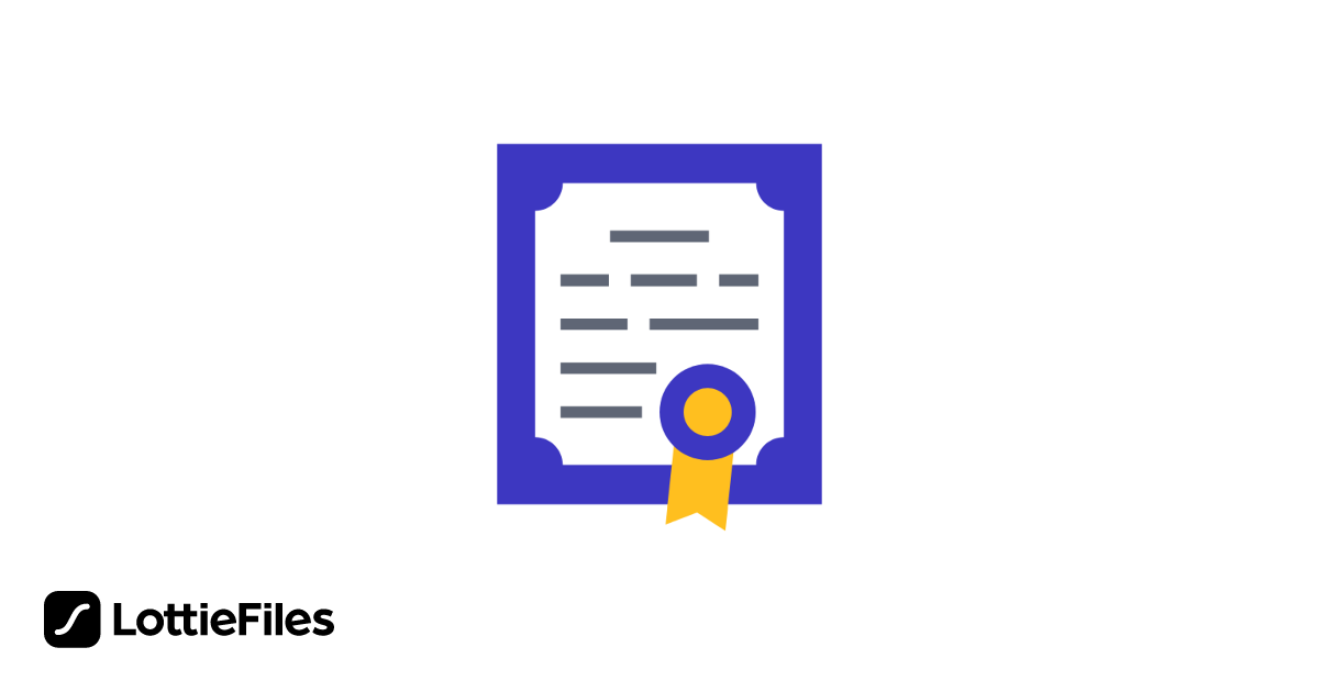 Free Purple Certificate Animation by Emily | LottieFiles