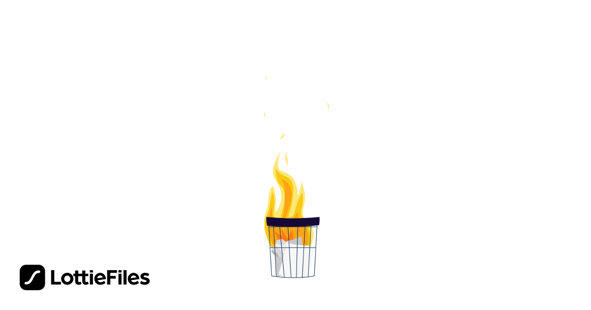 Free Bin on fire Animation by Conor | LottieFiles