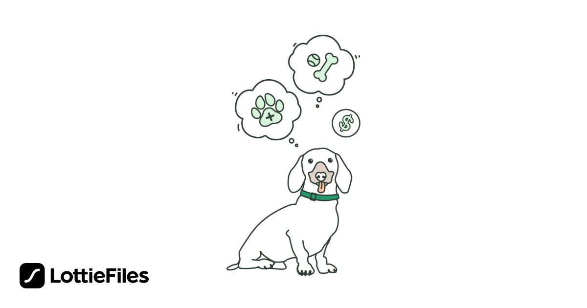Free Thinking Dog Animation by Heli | LottieFiles