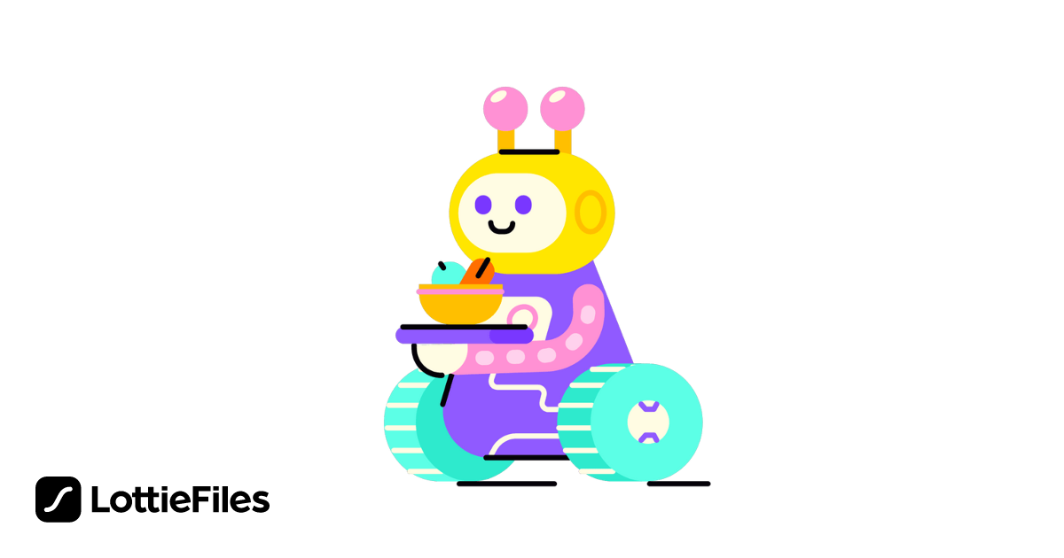 Free Robot AI supplies food Animation by Abdul Latif | LottieFiles