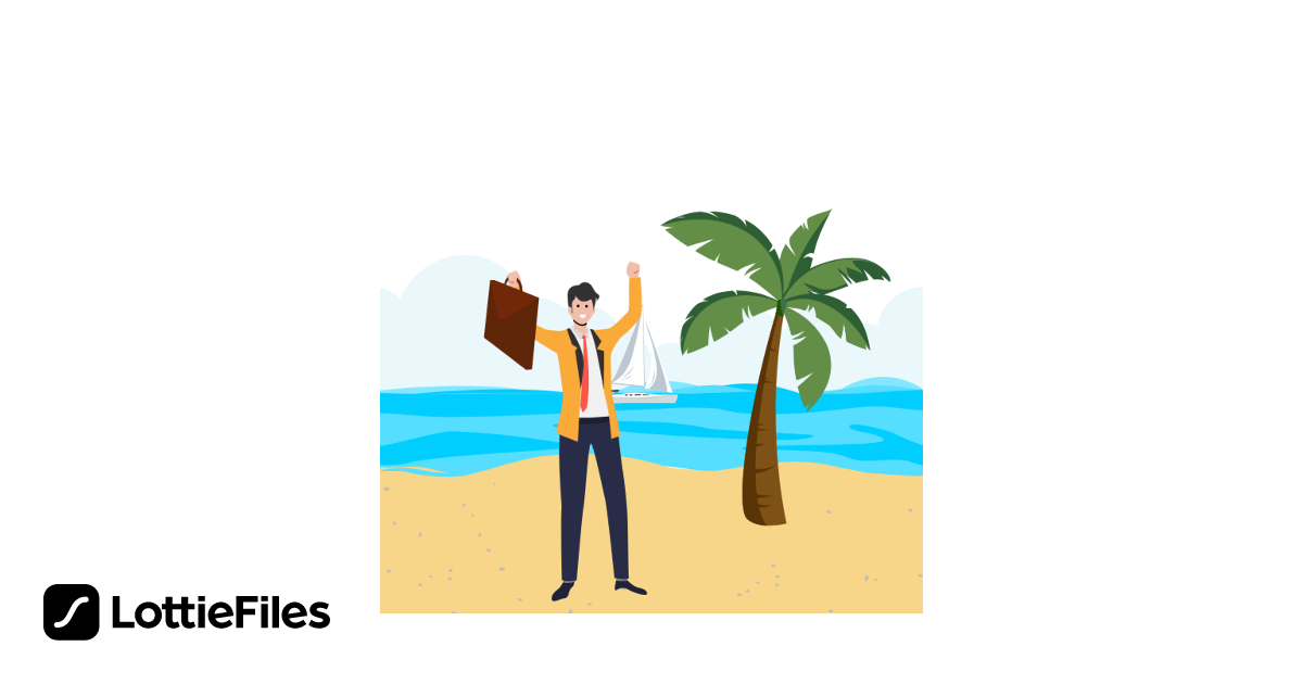 Free Employee on Beach Animation by Dev Ashish Deval | LottieFiles