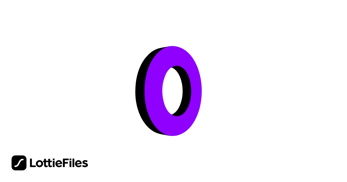 Free Alphabet O 3D rotation preloader Lottie JSON animation Animation ...