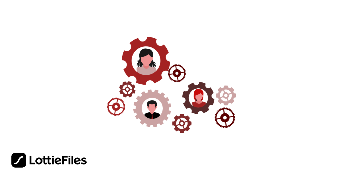 Free red gears Animation by Joshua | LottieFiles