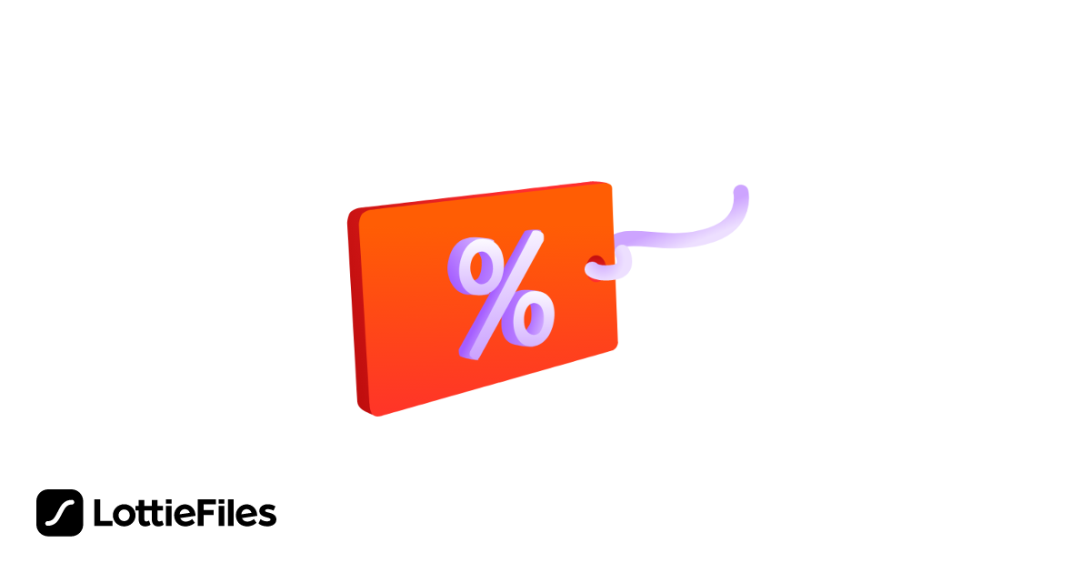 Free Label percent 3D Animation by Sergey Polyakov | LottieFiles