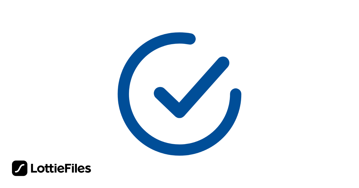Free Check Blue Animation by Beatrice Bartos | LottieFiles