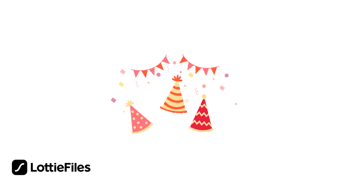 Free Party Hats Animation by mawah design | LottieFiles