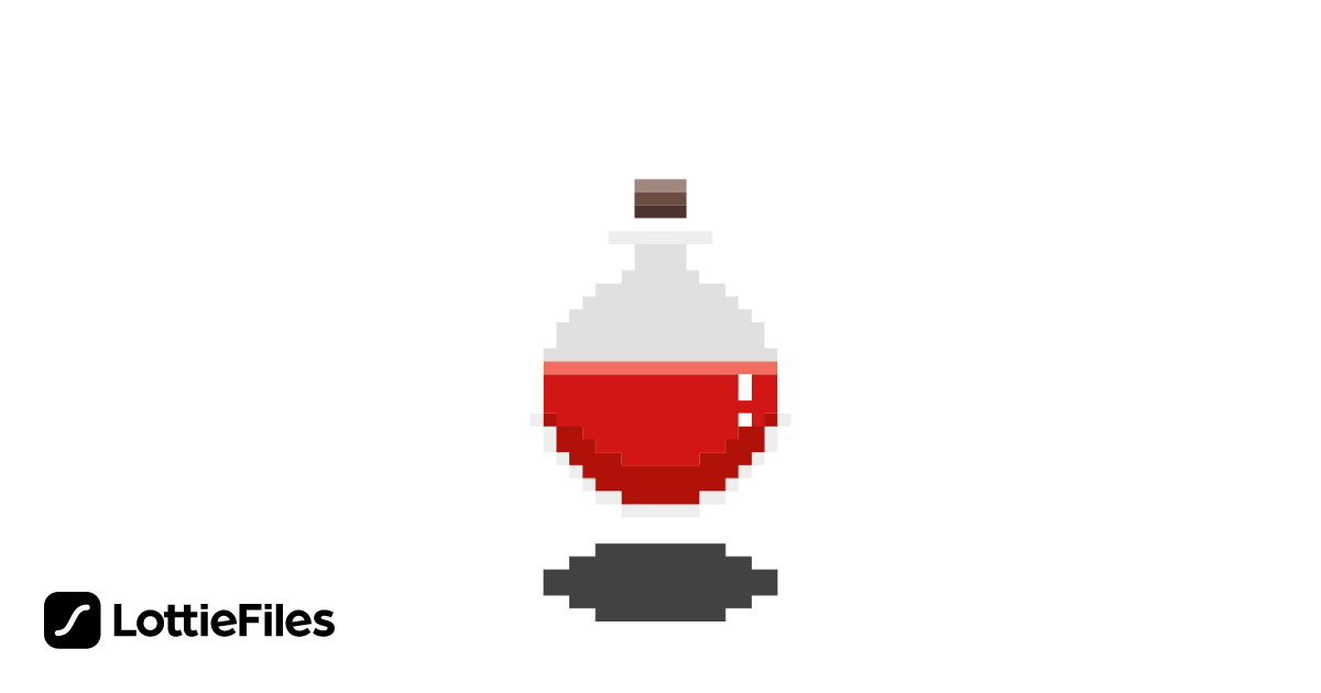 Free pixel red potion Animation by KEN111 | LottieFiles
