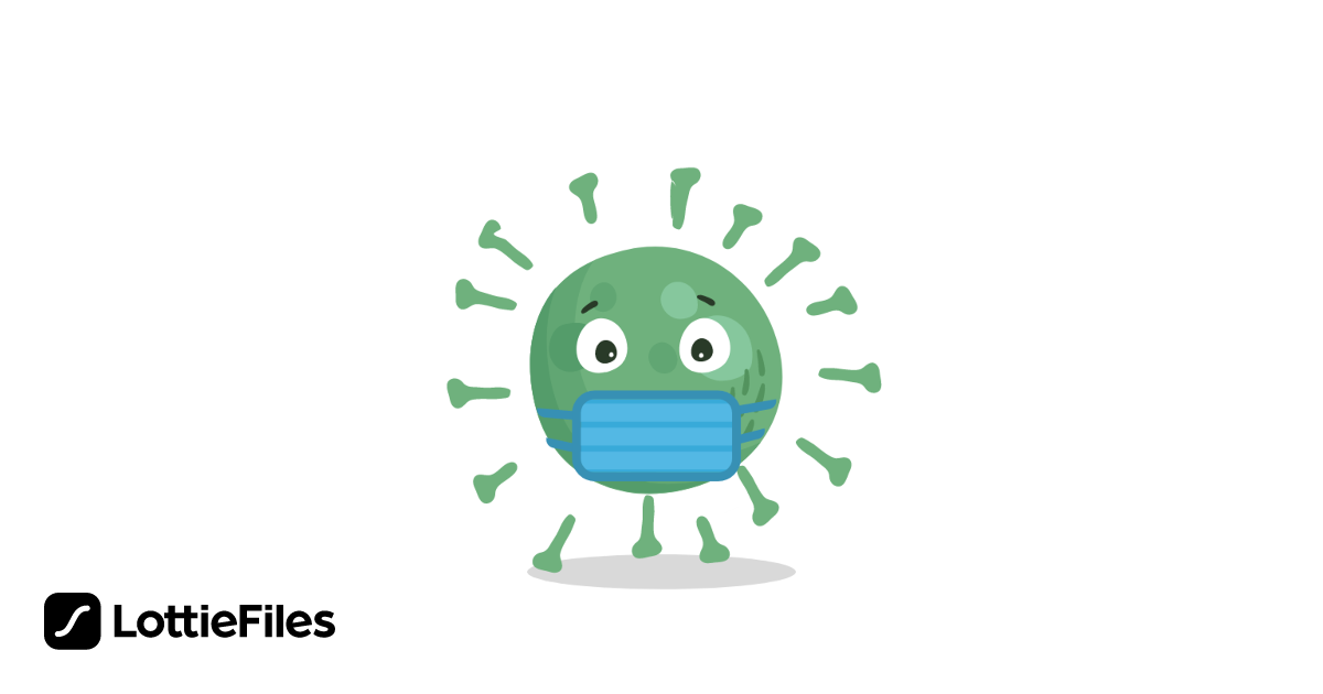 Download COVID - 19 Animation with a mask Lottie Animation