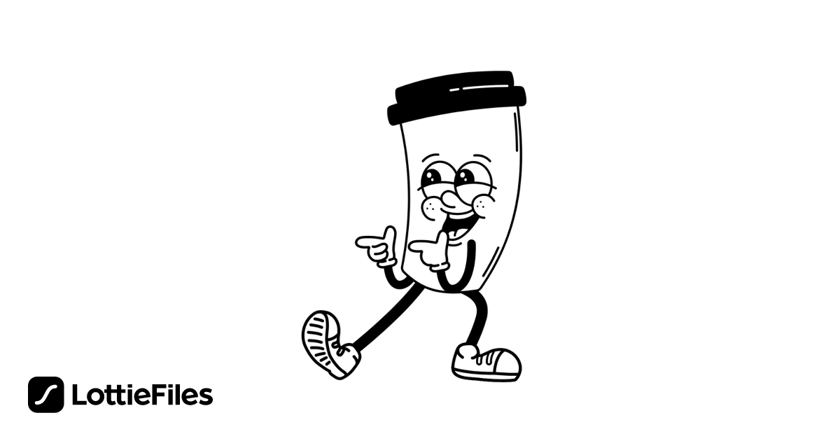 Free Retro Coffee Character Animation by Abdul Latif | LottieFiles