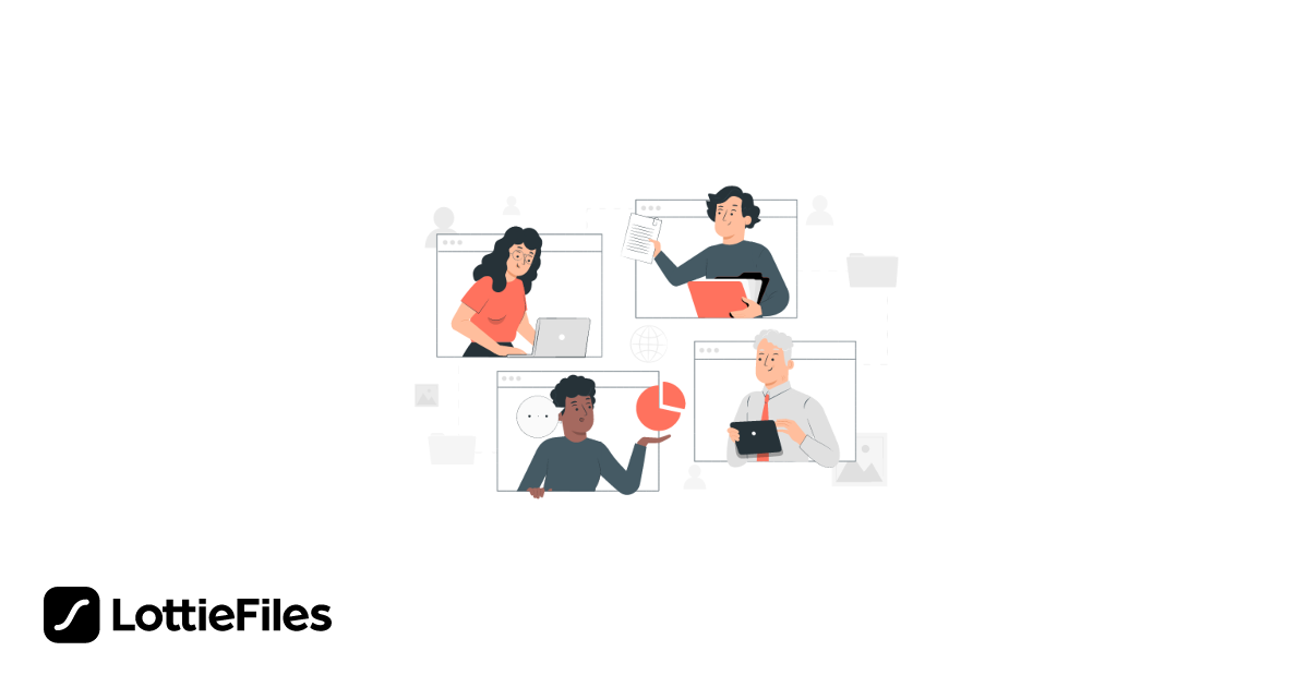 Free Online Meetings Animation by JAStudio | LottieFiles