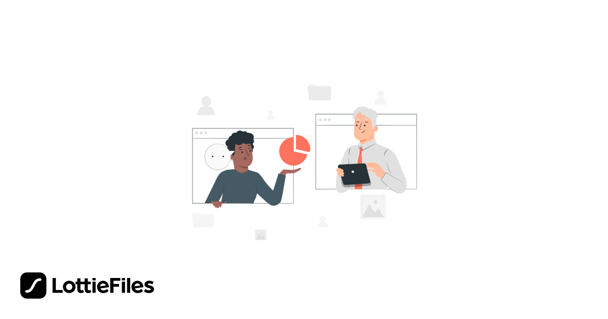 Free Remote meeting (market analysis) Animation by JAStudio | LottieFiles